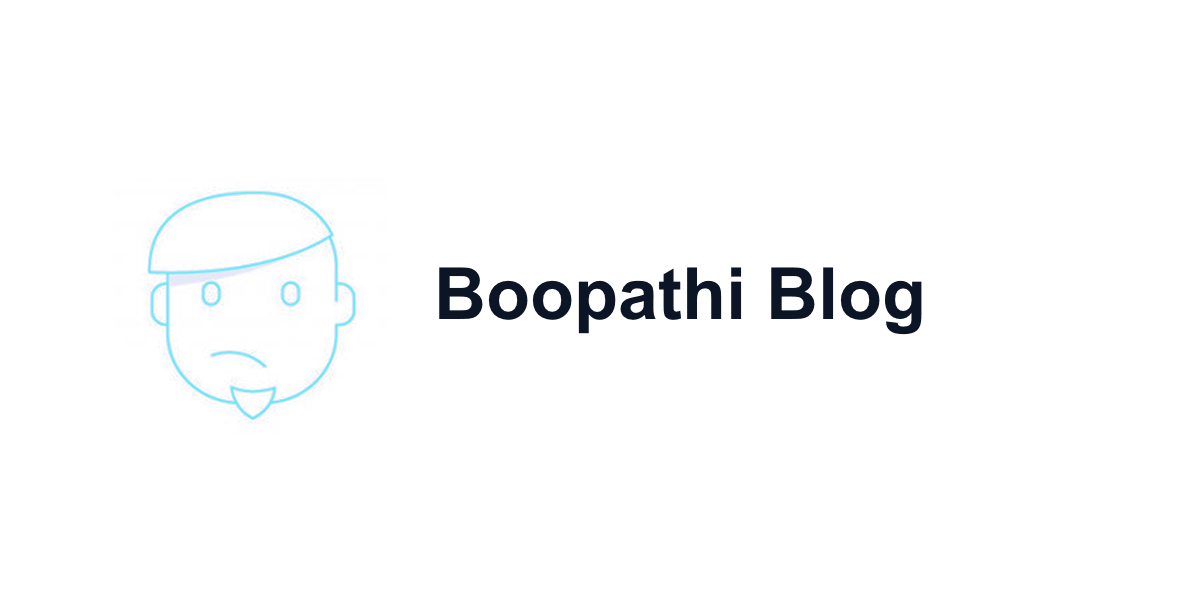 Blog - Boopathi Rajaa